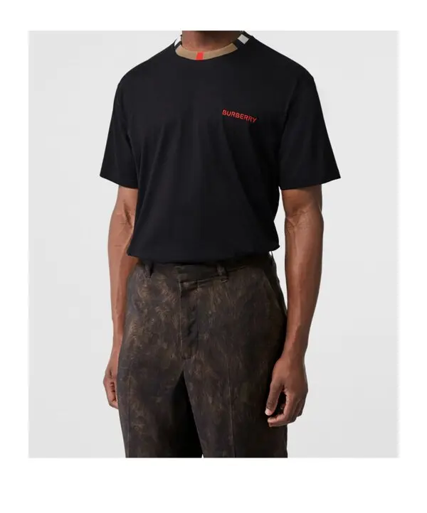 Burberry Item O-neck Short-sleeved T-shirt - Black