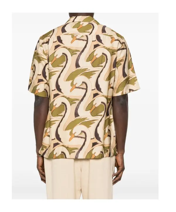 Paul Smith Swan Print Shirt - Nude