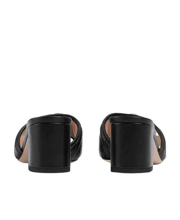 Gucci Logo-plaque Quilted Slides