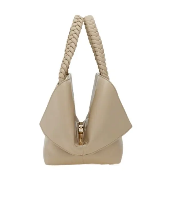 FERRAGAMO Braided Handle Tote Bag - Stone