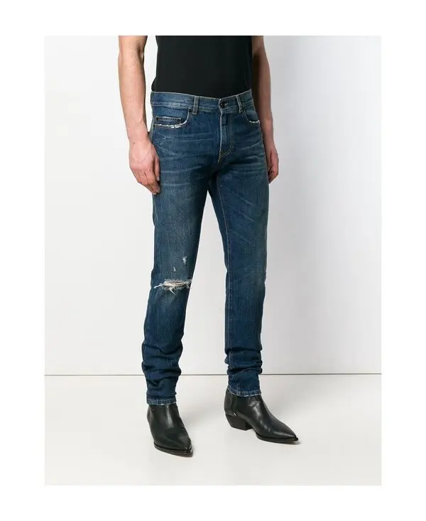 Saint Laurent Imitation Old Skinny Jeans