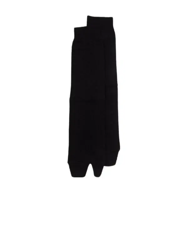 MAISON MARGIELA Tabi Toe Ribbed Socks - Black