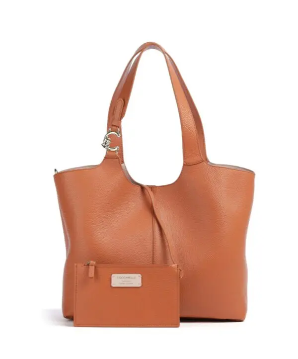 COCCINELLE C-easy Large Shoulder Bag - Orange