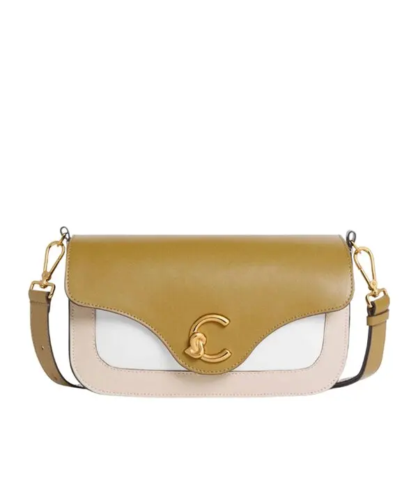 COCCINELLE C-me Color Blocked Shoulder Bag - Green