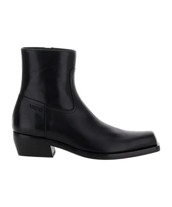 Versace Square-toe Zipped Boots