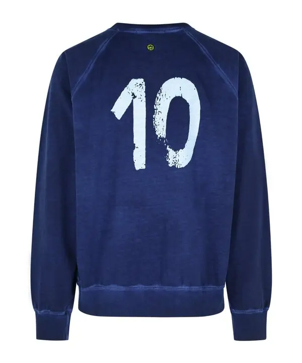 BARROW Logo Printed Crewneck Sweatshirt - Blue