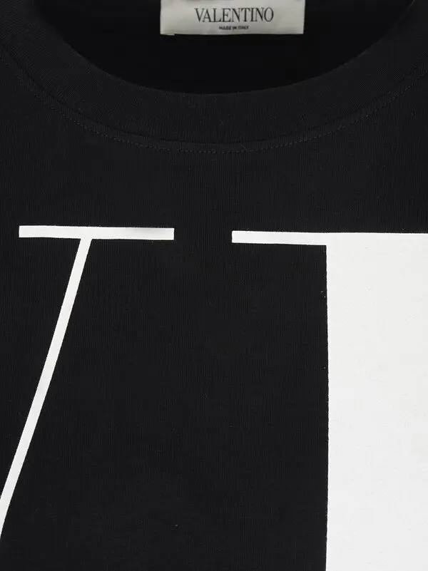 Valentino Garavani Vltn Logo Print Crewneck T-shirt - Black