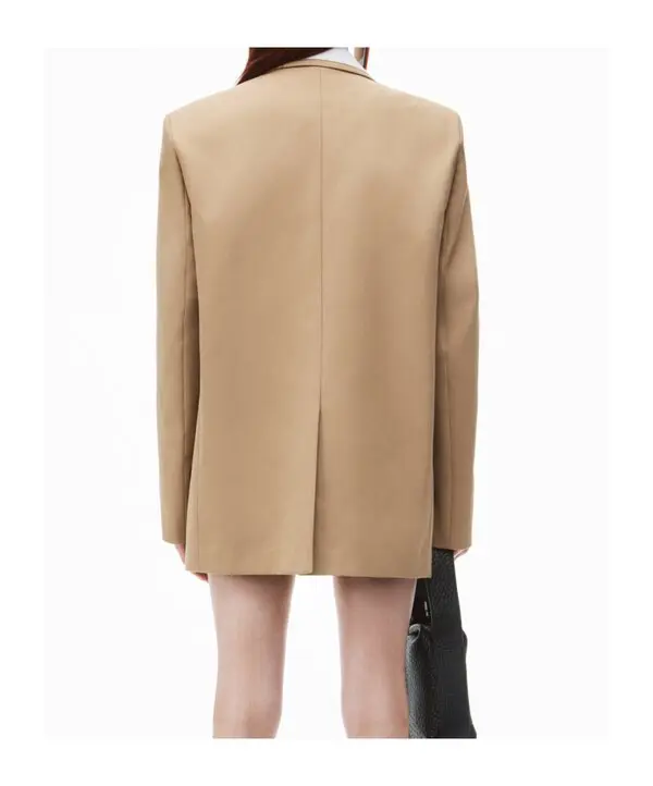 Alexander Wang Single-breasted Blazer With Layered Logo Patch