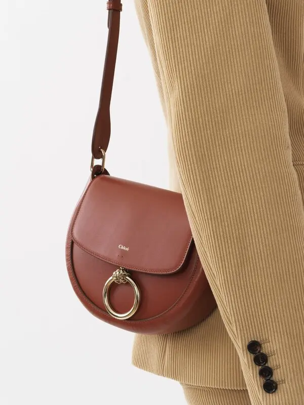 Chloé Small Arlene Leather Crossbody Bag - Brown
