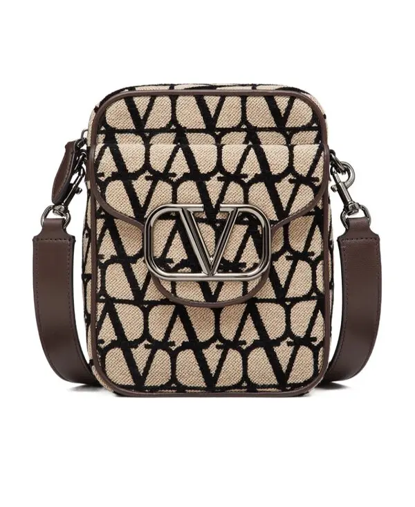 Valentino Garavani Toile Iconographe Small Crossbody Bag - Black