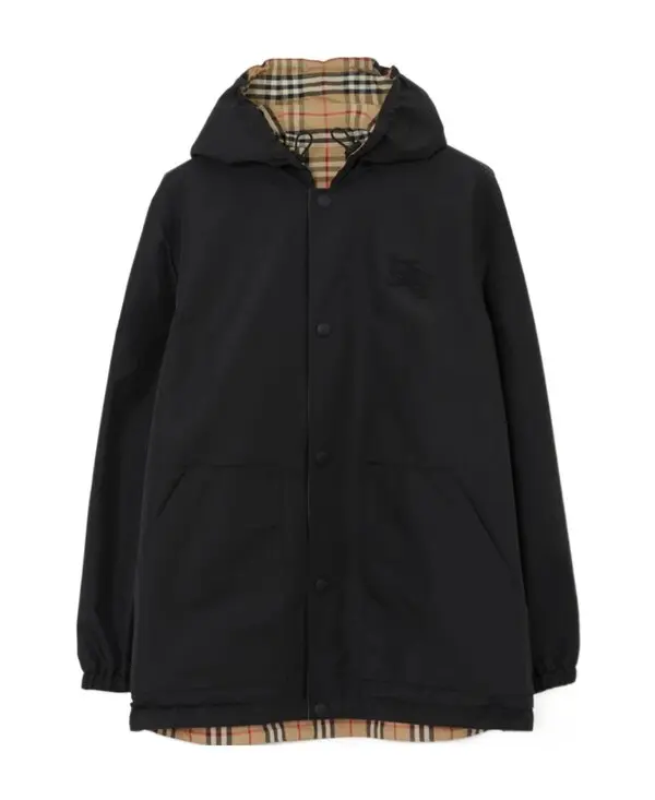 Burberry Checked Hooded Reversible Jacket
