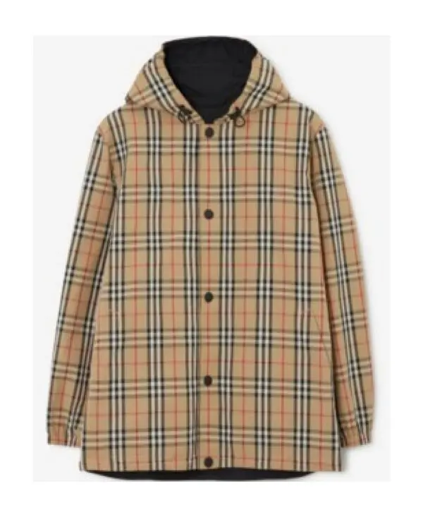 Burberry Checked Hooded Reversible Jacket