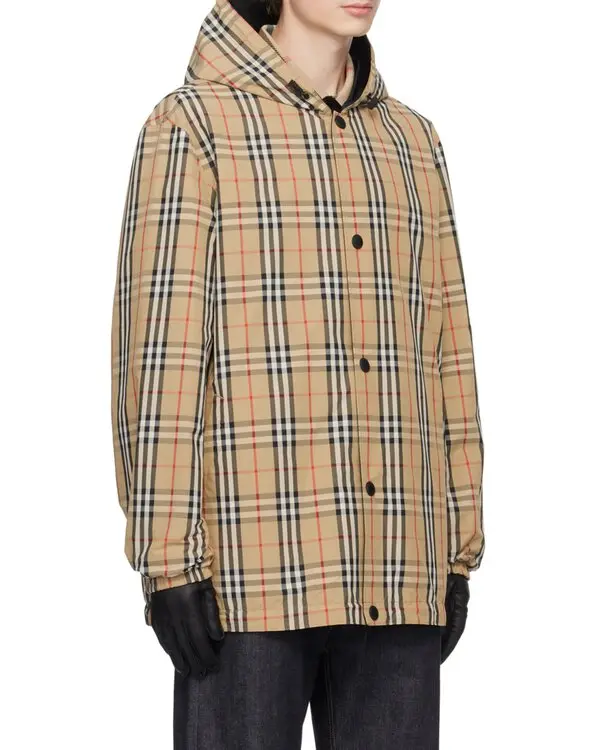 Burberry Checked Hooded Reversible Jacket