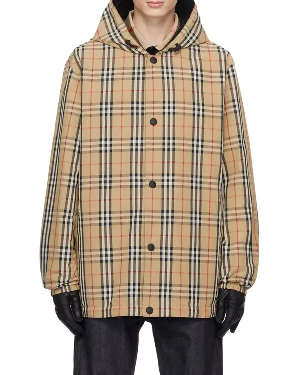 Burberry Checked Hooded Reversible Jacket