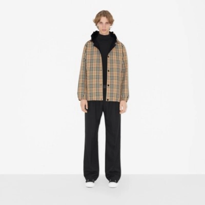 Burberry Checked Hooded Reversible Jacket