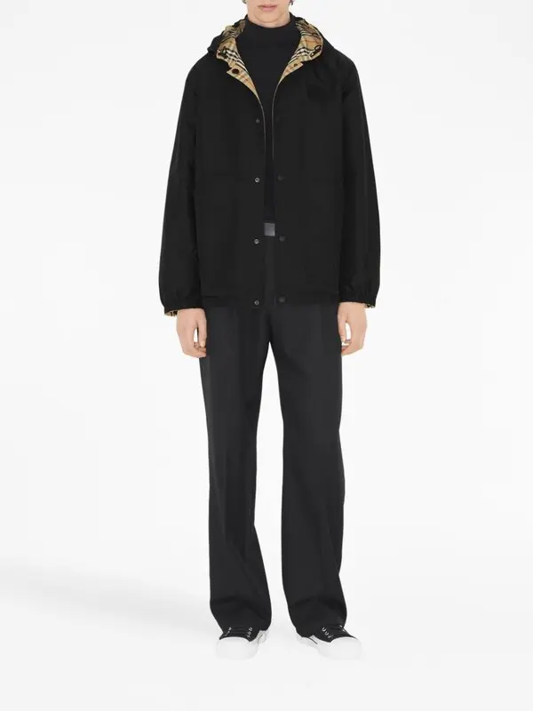 Burberry Checked Hooded Reversible Jacket