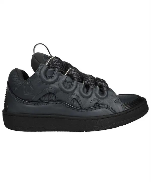 LANVIN Curb Lace-up Sneakers - Black