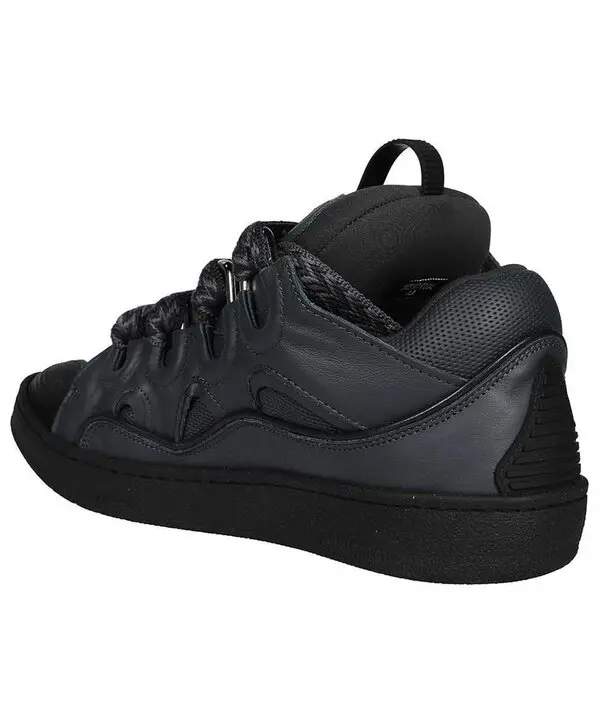 LANVIN Curb Lace-up Sneakers - Black