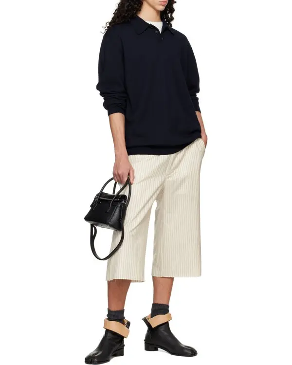MAISON MARGIELA Top Handle Bag With Logo Patch - Black
