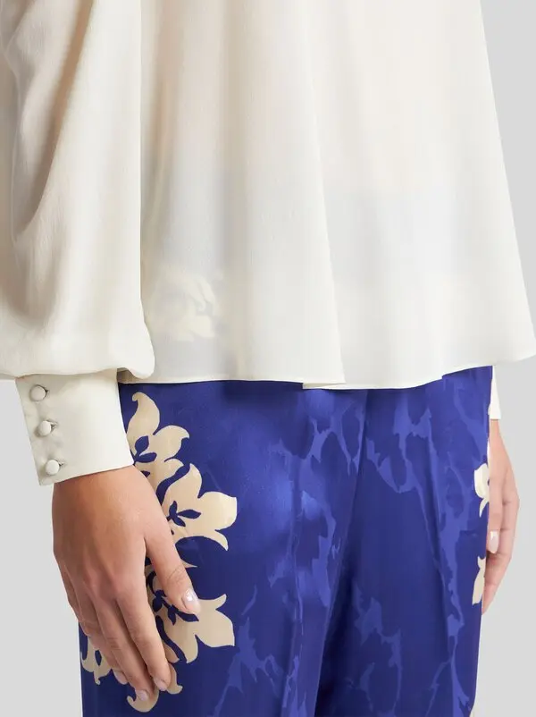 Etro Draped-detailed Cut-out Blouse