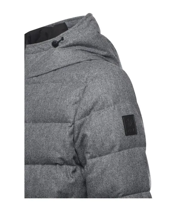 FAY Hooded Down Jacket With Double Zip Closure - Black
