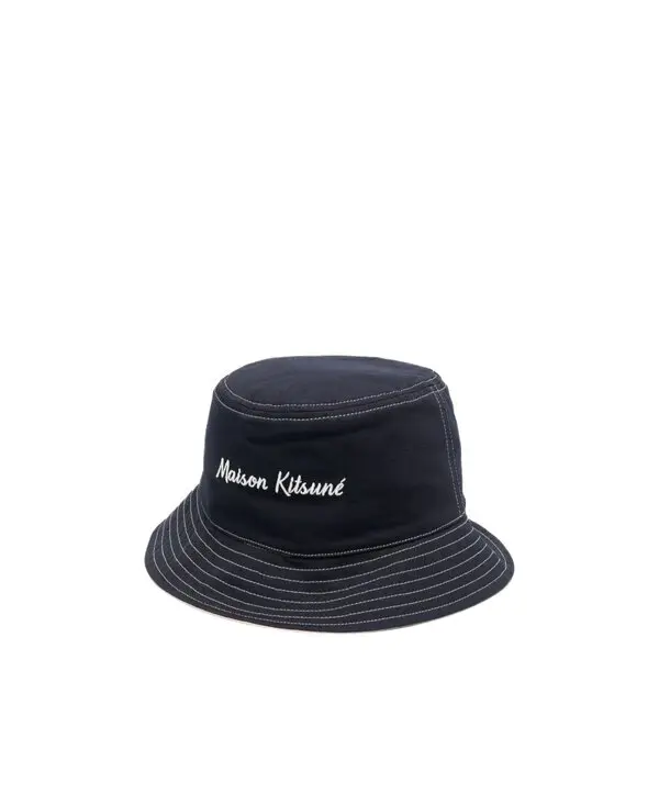 Maison Kitsuné Logo Fisherman's Hat - Black