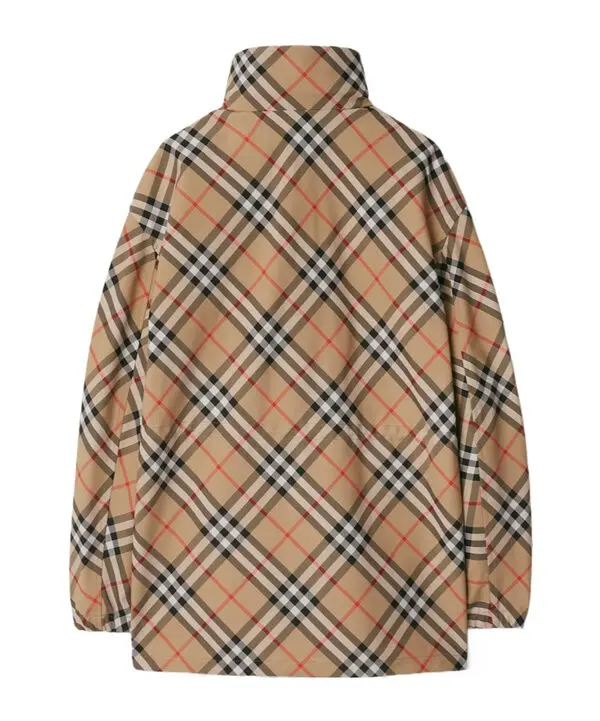 Burberry Checked Hooded Jacket With Equestrian Knight Decal