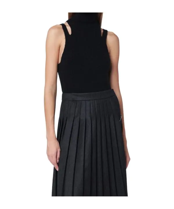 ROBERTO COLLINA Sleeveless Turtleneck Knitwear