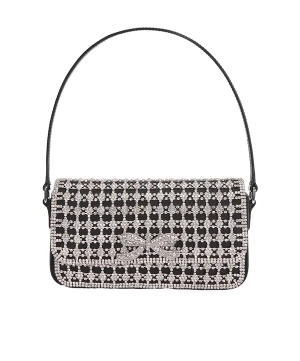 SELF-PORTRAIT Embellished Baguette Bag