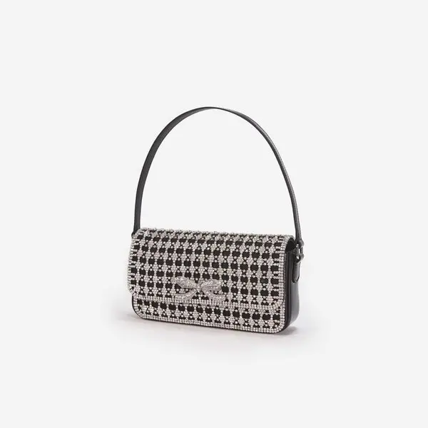 SELF-PORTRAIT Embellished Baguette Bag