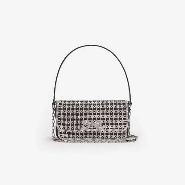 SELF-PORTRAIT Embellished Baguette Bag