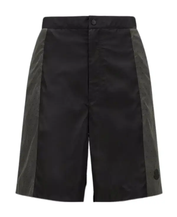 Moncler Nylon Shorts With Laser Cut Detailing