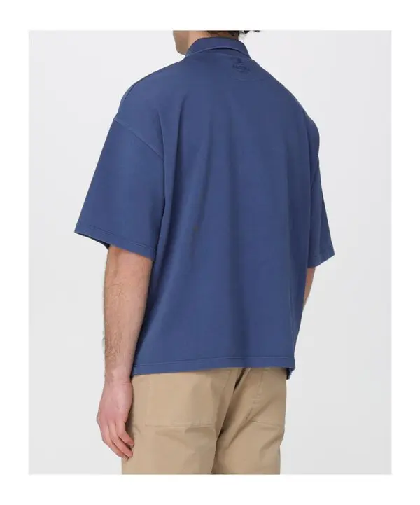 Barena Venezia Buttoned Logo Embroidered Polo Shirt - Blue