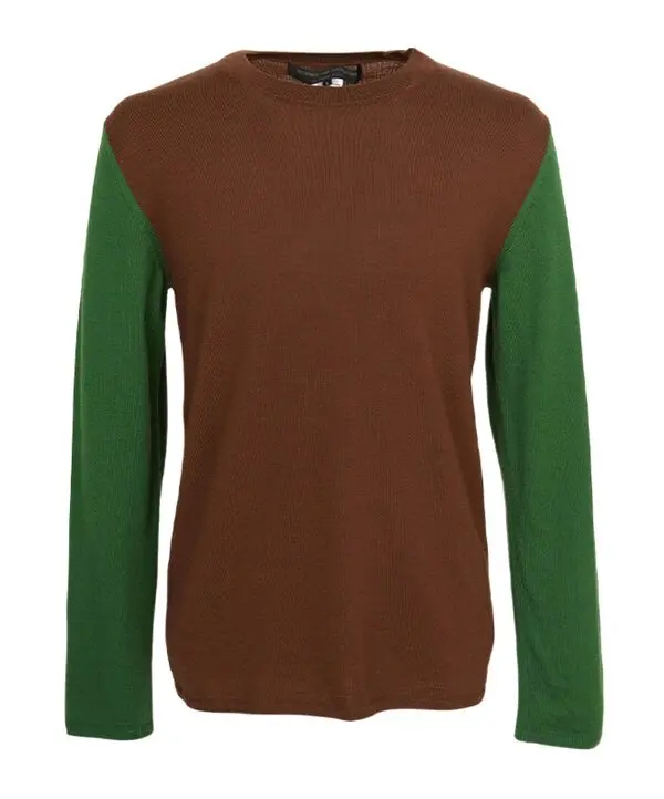 Comme Des Garçons Long Sleeve Crew Neck Sweater - Brown