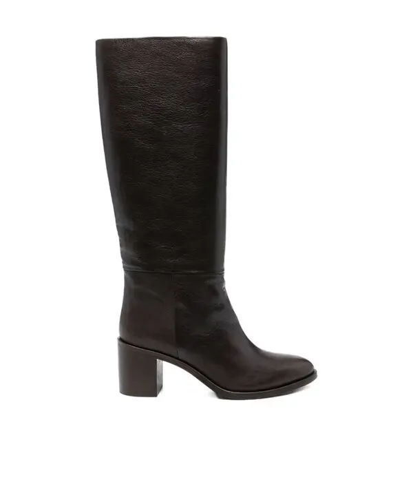 P.a.r.o.s.h Knee-high Pull-on Boots With Square Heel - Black