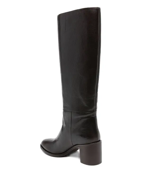 P.a.r.o.s.h Knee-high Pull-on Boots With Square Heel - Black