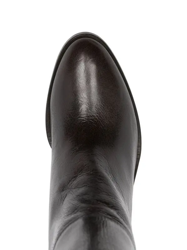 P.a.r.o.s.h Knee-high Pull-on Boots With Square Heel - Black