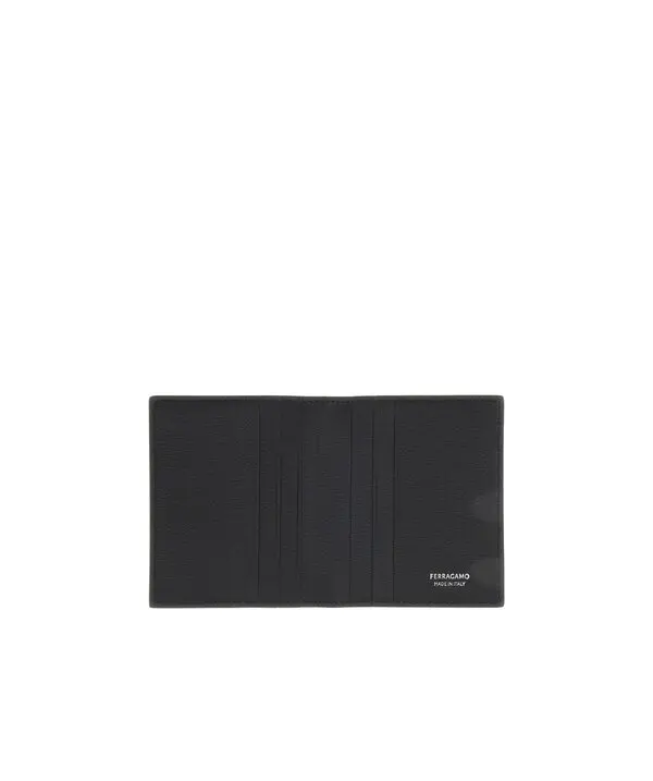 FERRAGAMO Monogram Credit Card Holder - Black