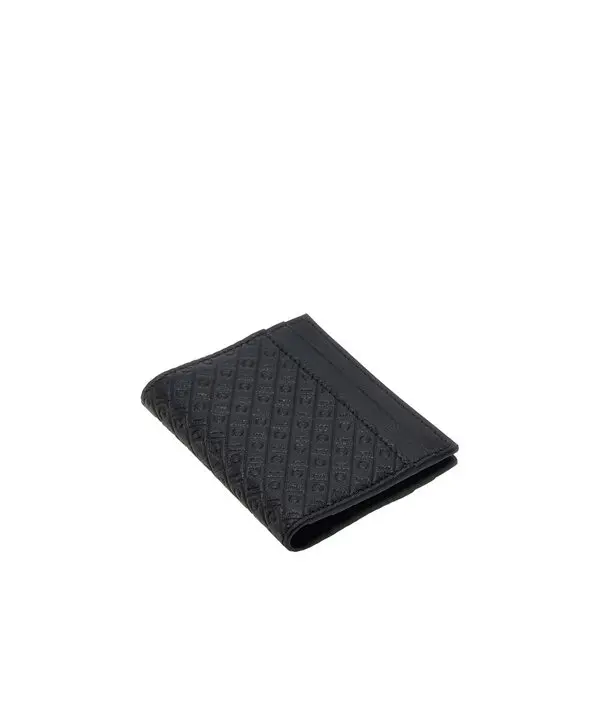 FERRAGAMO Monogram Credit Card Holder - Black
