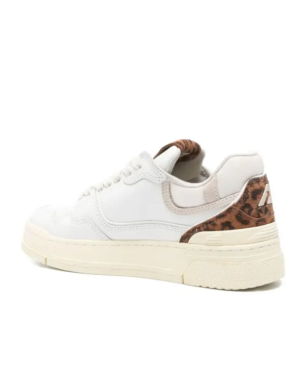 AUTRY Clc Low-top Sneakers With Leopard Detailing - White