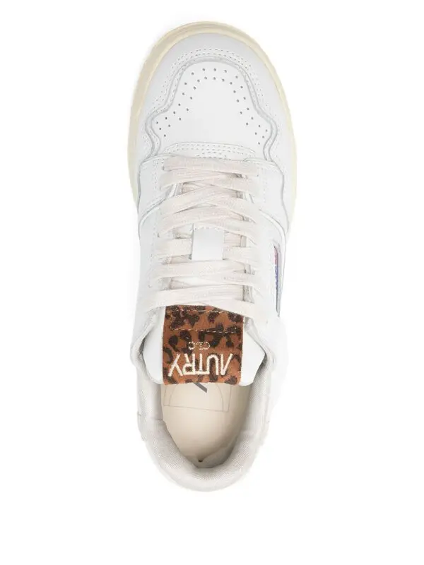 AUTRY Clc Low-top Sneakers With Leopard Detailing - White