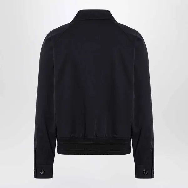 Burberry Long Sleeve Zip-up Shirt Jacket - Navy Blue