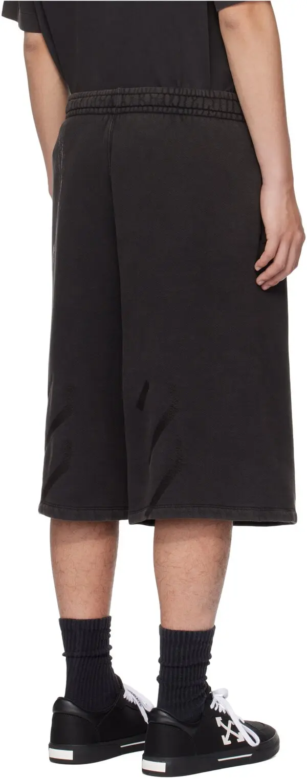 Off-White High Waisted Graphic Print Shorts