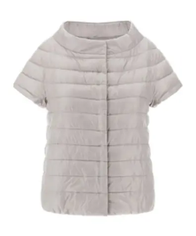 Herno Quilted Short-sleeved Down Jacket - Gray