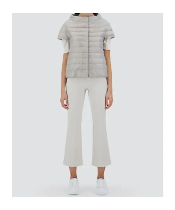 Herno Quilted Short-sleeved Down Jacket - Gray