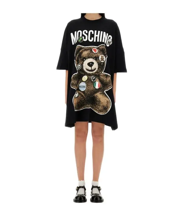Moschino Teddy Bear Print Mini Dress