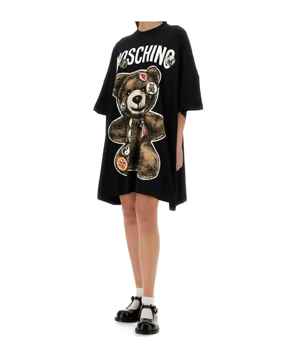 Moschino Teddy Bear Print Mini Dress
