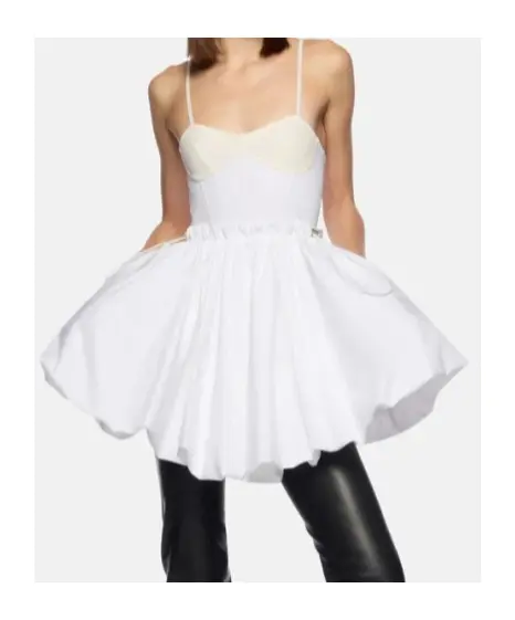 Attico Spaghetti Strap Mini Dress With Back Cutout