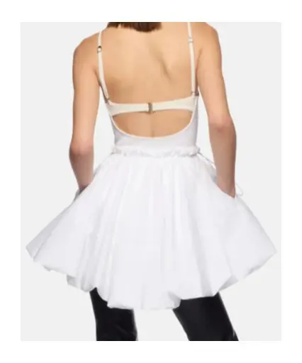 Attico Spaghetti Strap Mini Dress With Back Cutout