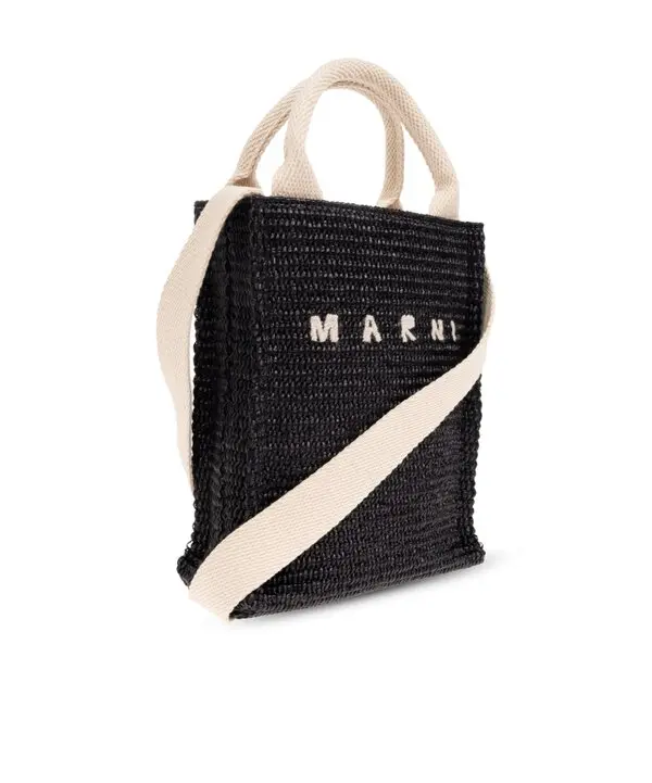 Marni Logo Embroidered Shoulder Bag